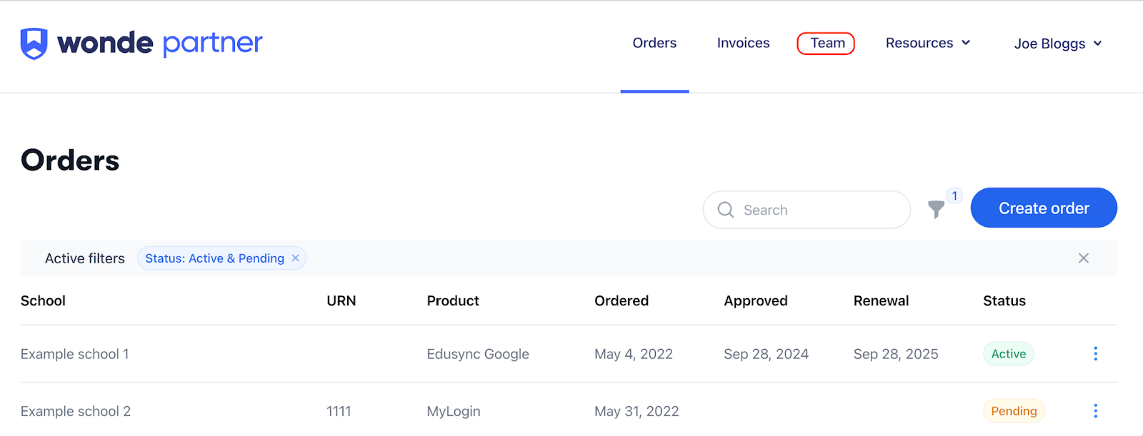 Managing users – Wonde Partners